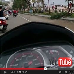 Nguyen on Da Nang Streets after Typhoon Nari - a3rev Software