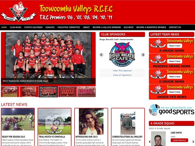 Toowoomba Valleys RLFC - a3rev Software